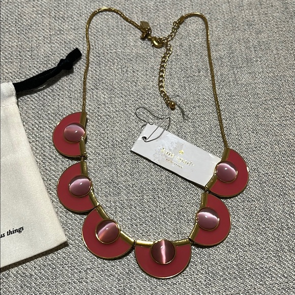 kate spade | Jewelry | Kate Spade Taking Shapes Necklace Pink Gold ...